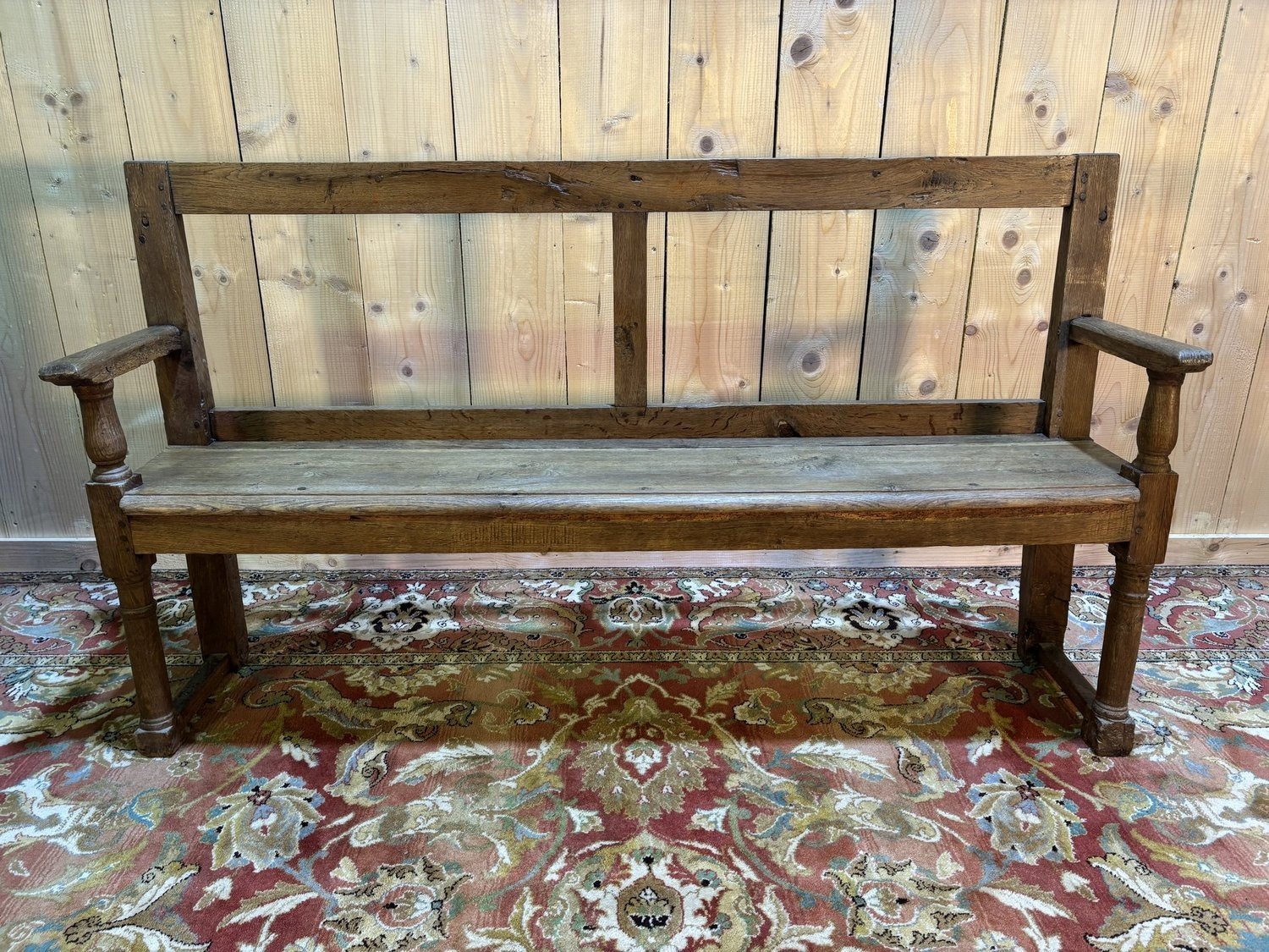 Old wooden bench – Rustic work – 19th / early 2... | Antikeo