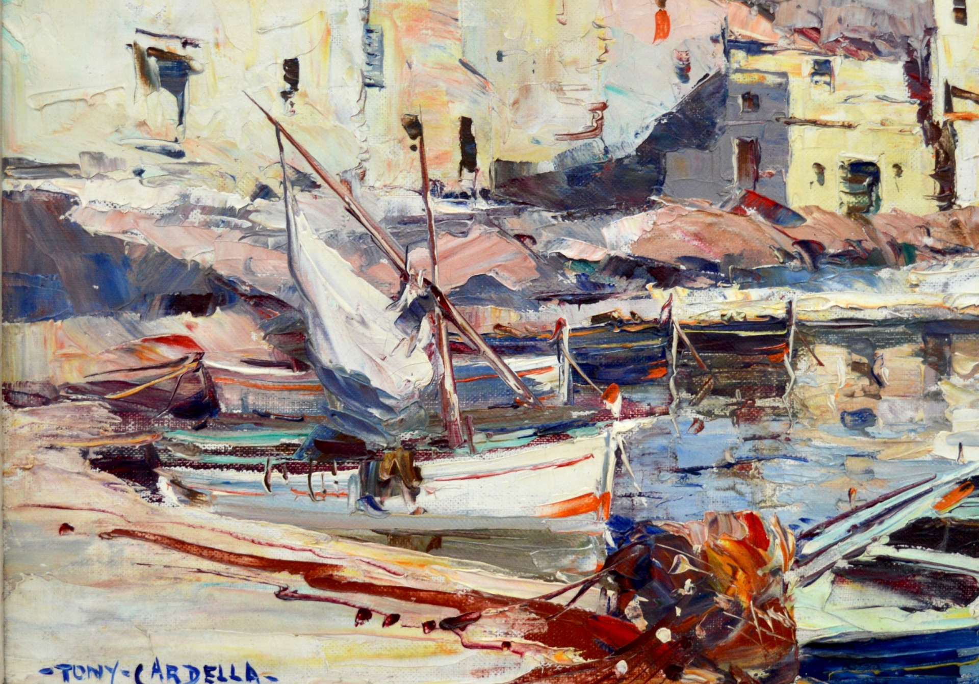 CARDELLA Tony (1898-1976) "Il porto di Centuri ... | Antikeo