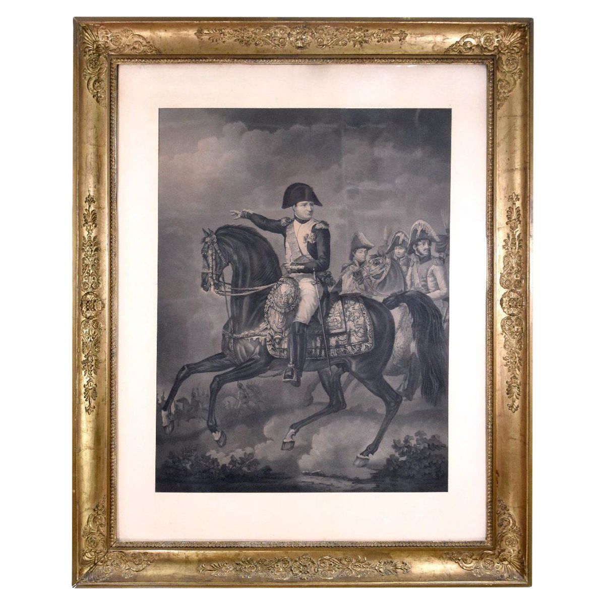Portrait Of Napoleon Bonaparte Engraving In Its Restoration Period ...