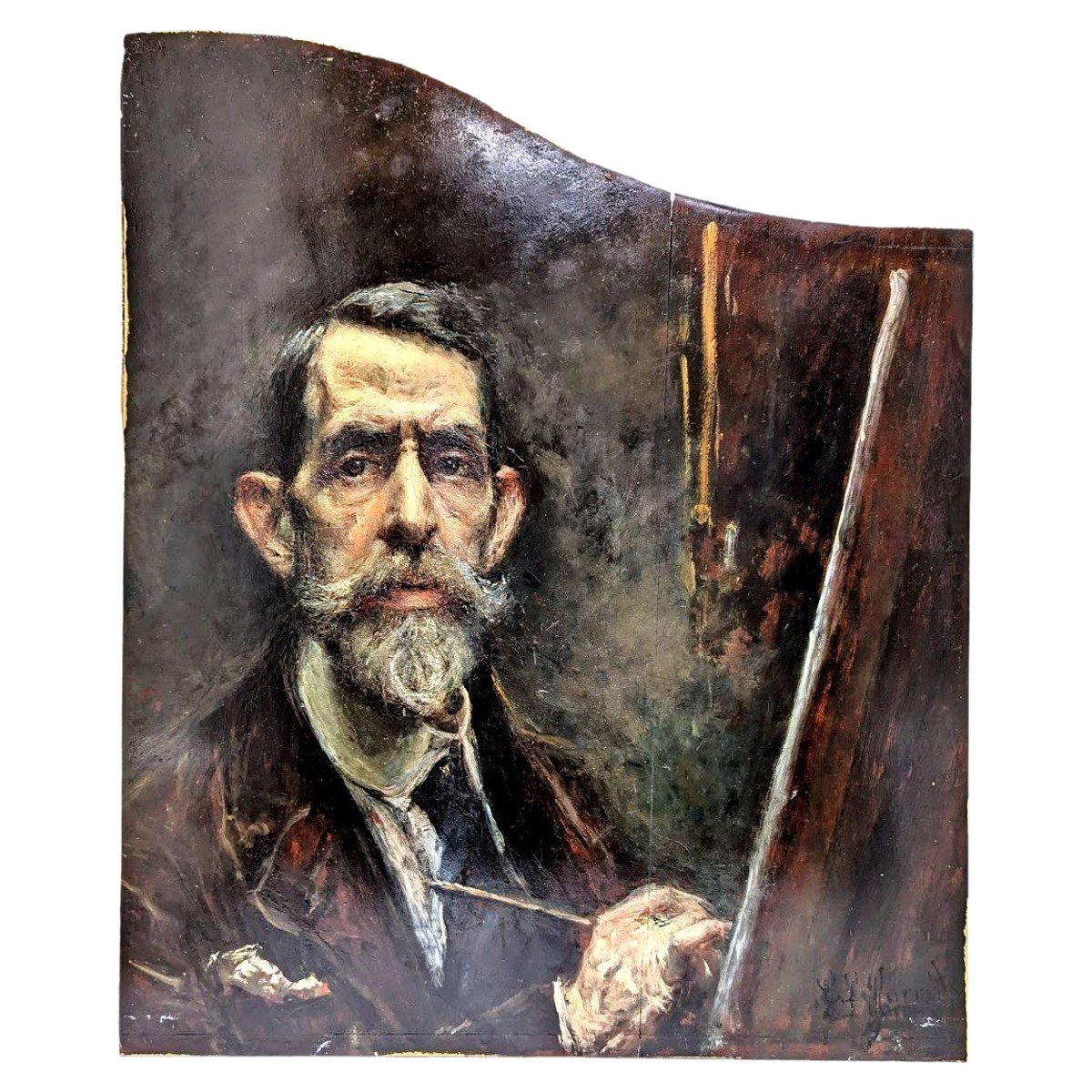 Oil On Panel Louis Edouard Garrido Portrait Of ... | Antikeo