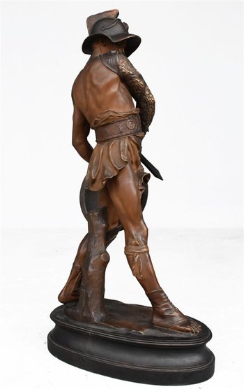 Polychrome Terracotta Gladiator From Goldscheid... | Antikeo
