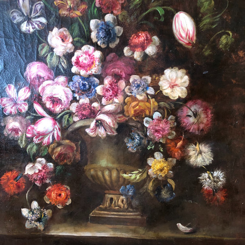 Large bouquet of flowers, 18th century - Still ... | Antikeo