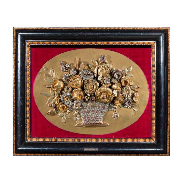 Four sculpted, carved and gilded wooden panels,... | Antikeo