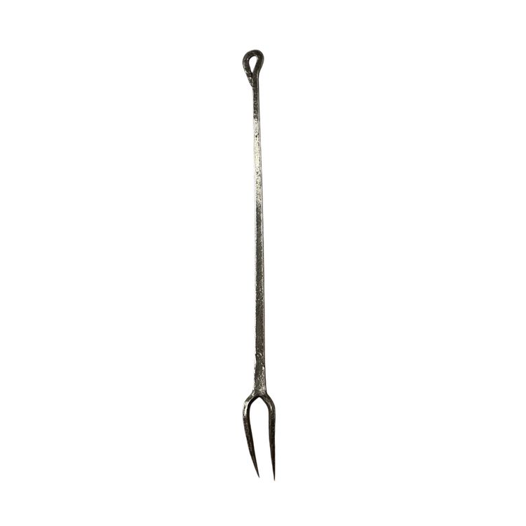 Large 18th century wrought iron fireplace fork ... | Antikeo