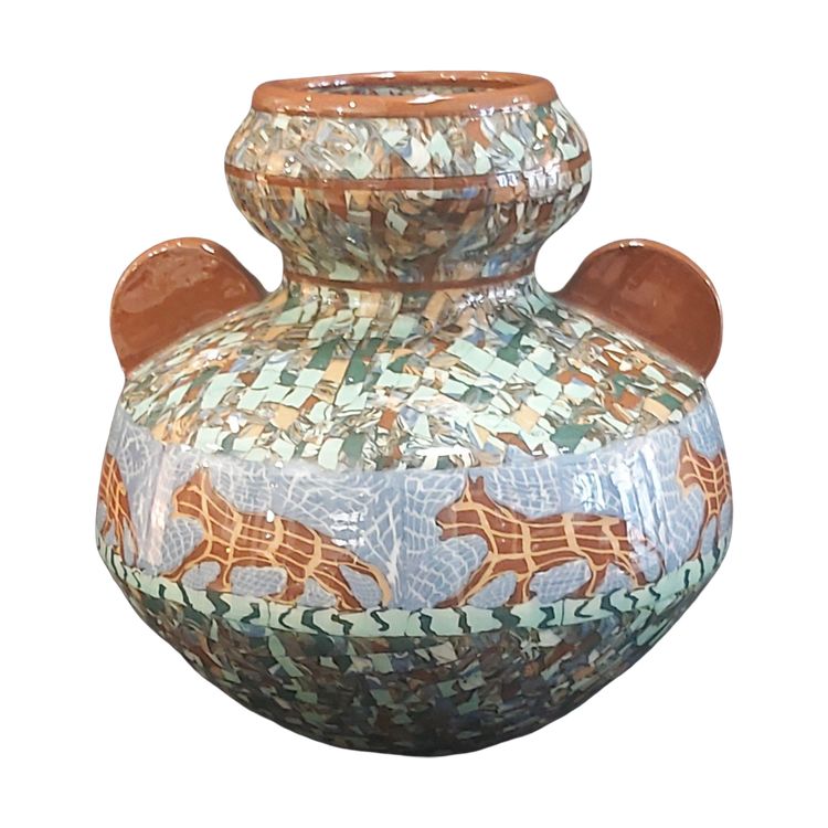 Vase Vallauris de Jean Gerbino en "terre mosaïq... | Antikeo