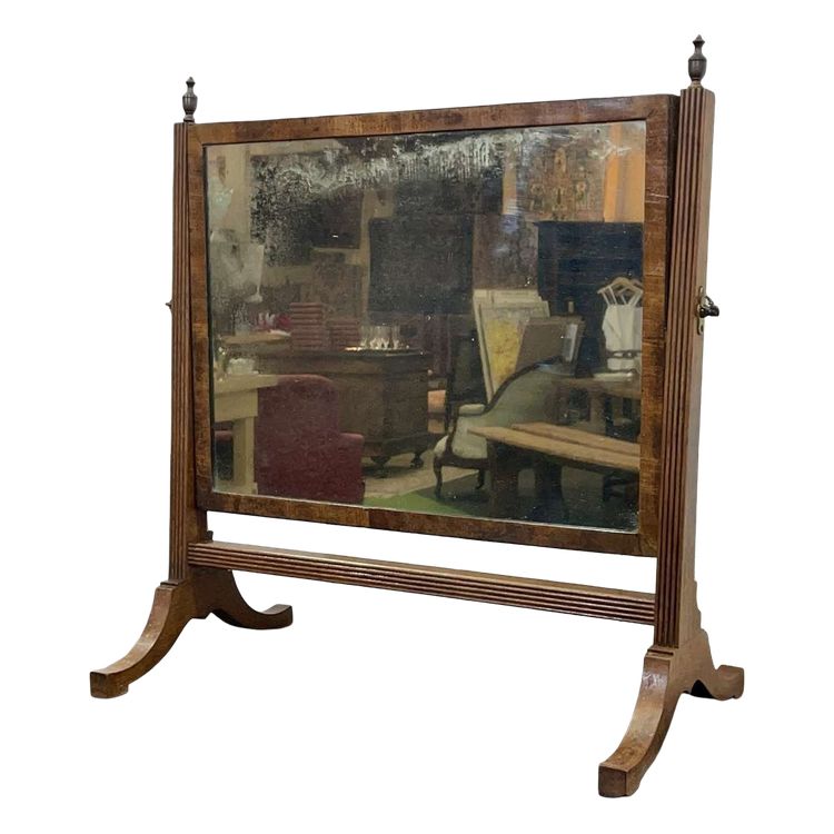 English mahogany cheval glass, late 19th centur... | Antikeo